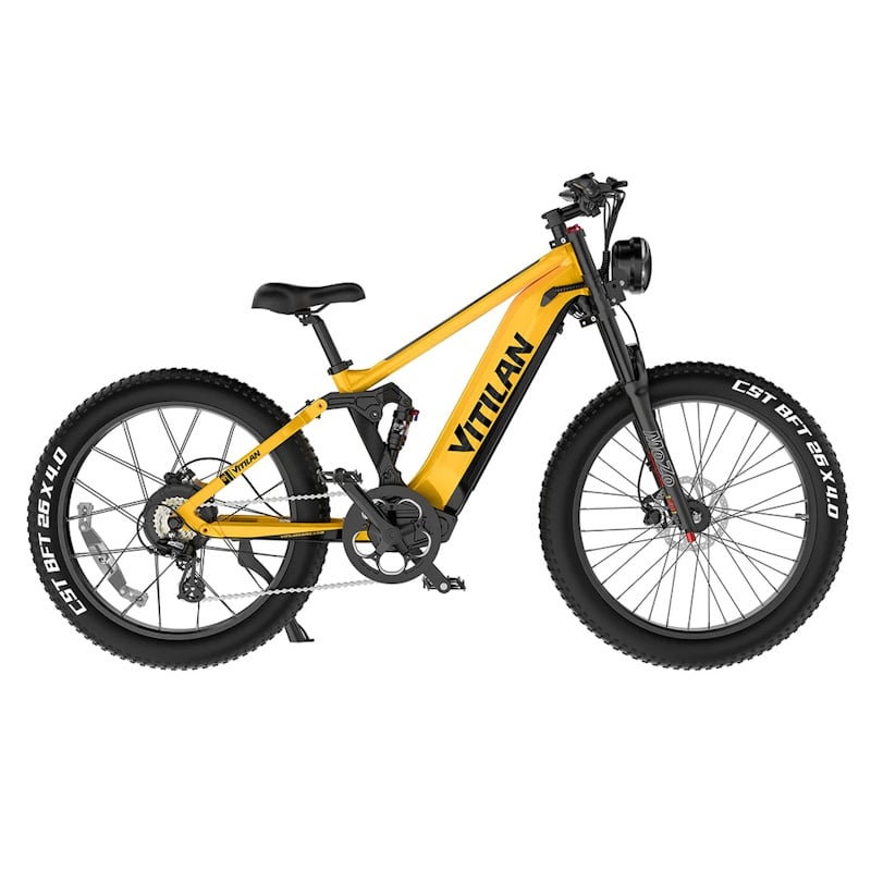 Vitilan T7 Pro Mountain E-Bike Full Suspension 1000W – Chilled Rides